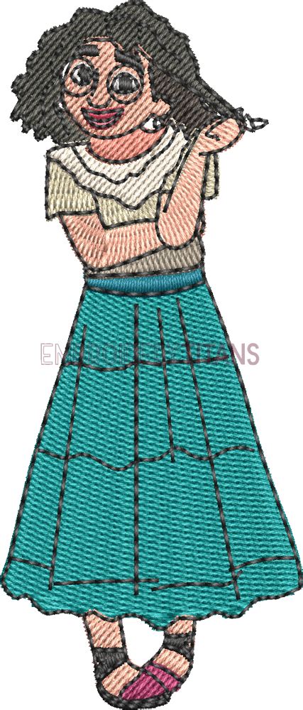 Mirabel Madrigal From Encanto Free Machine Embroidery Design Download