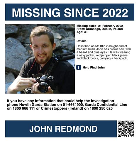 Missing Persons Support It Is Three Years Today Since John Went