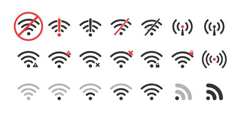 Premium Vector Wifi Icon Set Connection Level Mobile Phone Ui