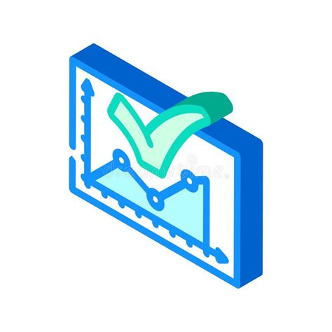 Graph Check Mark Isometric Icon Vector Illustration Stock Illustration