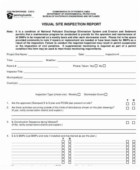 Plumbing Inspection Report Template