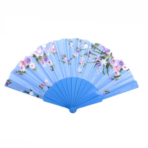 Evantai Bleu Cu Detalii Florale