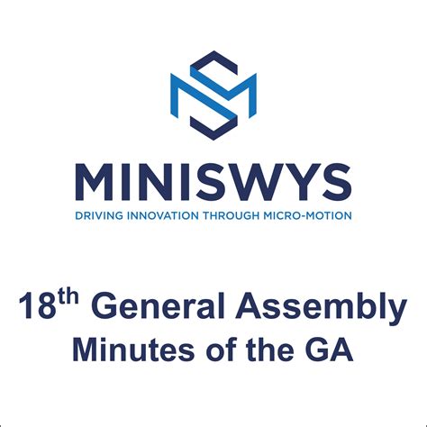 Minutes Of The 18th Ordinary General Assembly Miniswys