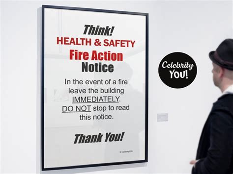 Funny Fire Safety Danger Sign Crazy Health And Safety Office Decor