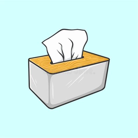 Aesthetic Tissue Holder Cartoon Vectort Stock Vector Illustration Of