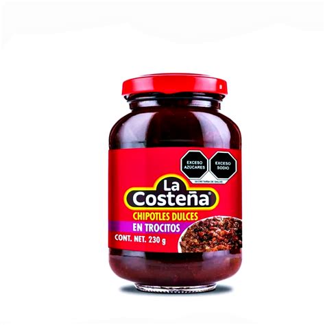 Piments Chipotles Doux Confits 230g En Bocal Gourmet La Costeña Aztek