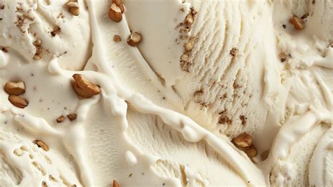 A Closeup Of The Black Walnut Ice Cream Texture Highlighting Its