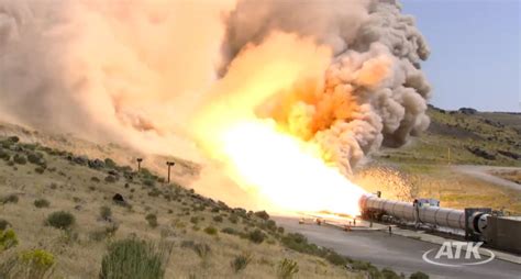 Worlds Largest Solid Rocket Motor Ignites In Utah Desert Test Space