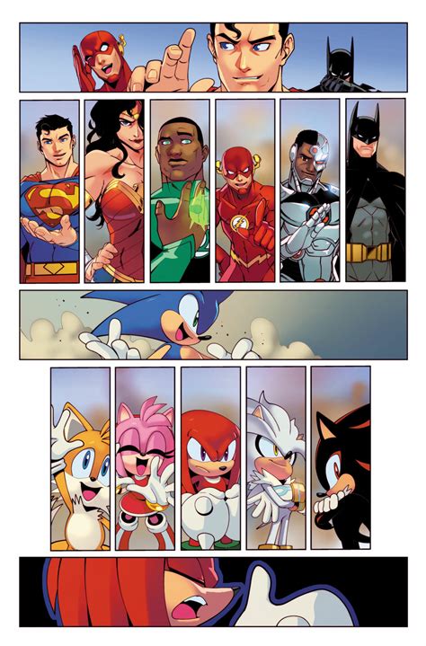 Preview Pages And New Cover Artwork For Dc X Sonic Mini Series Revealed