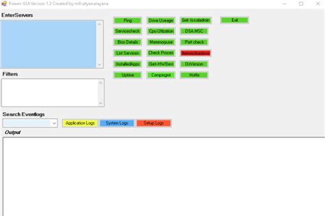 Powershell Gui Tool V 1 2 For Server Health Checks Remotely Site Reliability Engineer