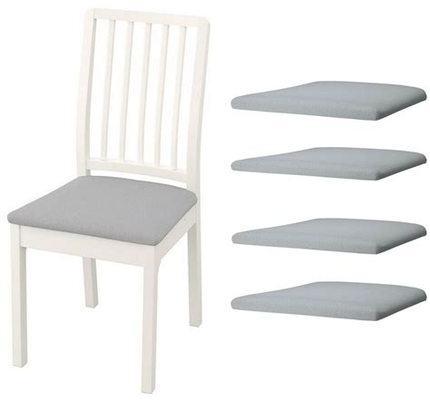 Ikea Ekedalen Dining Chair Slipcover Cover Set Of 4 Orrsta Light Gray