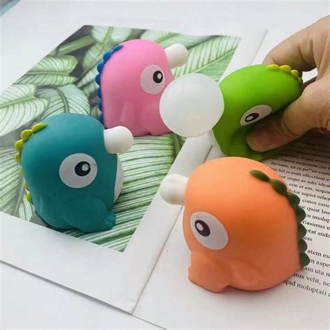1pc Cute Squeezable Bubble Spitting Little Dinosaur Funny Stress