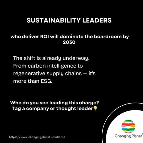 Sustainability Leaders Will Run Boardrooms By 2030 Whos Leading The