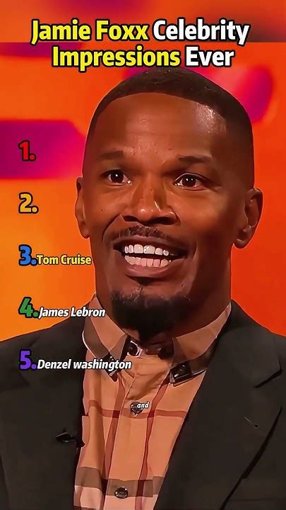 Jamie Foxx Celebrity Impressions Ever Youtube