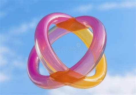 Intertwined Translucent Shapes Against A Blue Sky Stock Illustration Illustration Of Blue