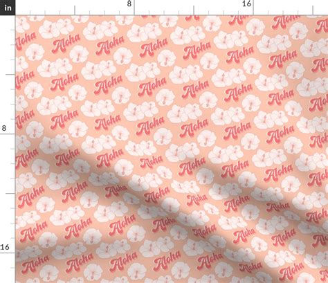 Smaller Scale Aloha Print Fabric Spoonflower