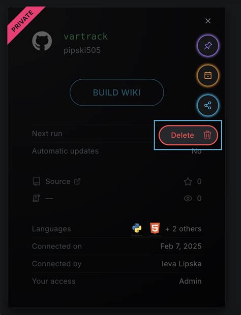 Removing Projects Komment