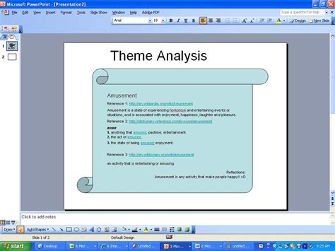 Dandt Course Work Theme Analysis