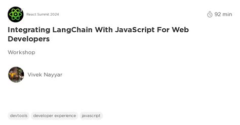 Integrating Langchain With Javascript For Web Developers