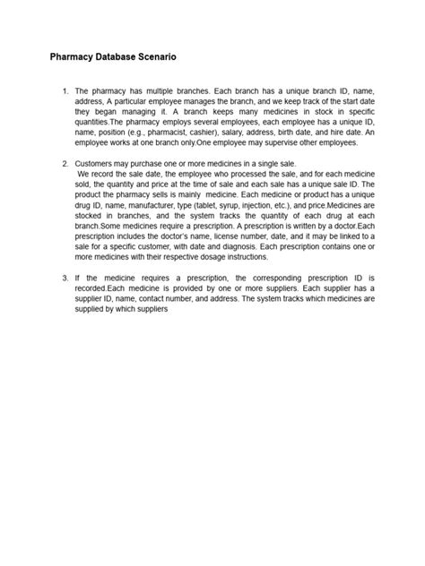 Pharmacy Database Management System Pdf