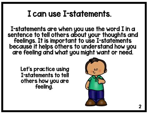 I Statements Social Emotional Learning Lesson Annies Classroom