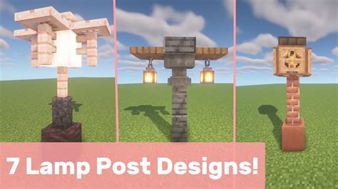 7 Easy Lamp Post Designs Minecraft 120 Youtube