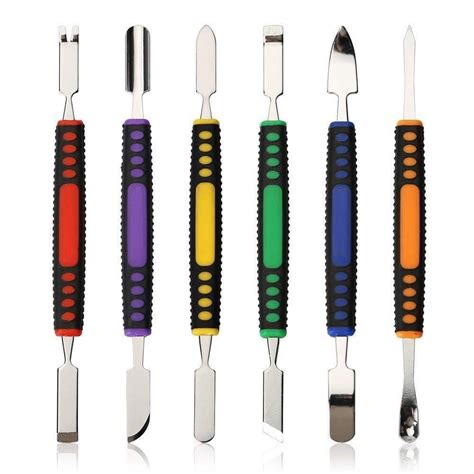 Premium 6 Pcs Dual End Metal Spudger Set For Iphone Ipad Tablets