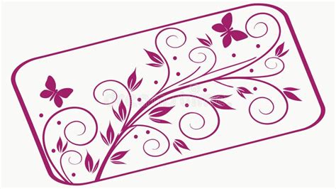 Elegant Rectangular Floral Frame Nature Inspired Art Vector Design