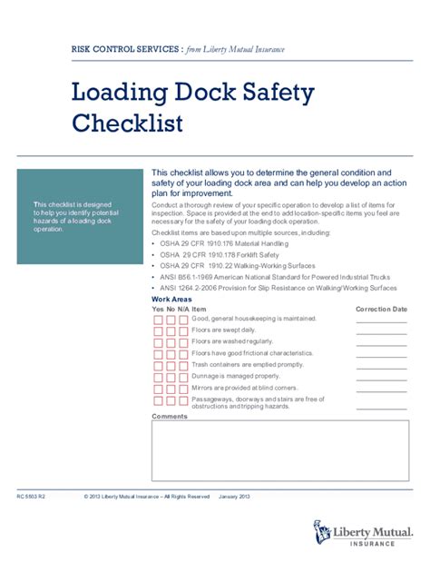 Osha Loading Dock Safety Checklist Fill Out And Sign Online Dochub