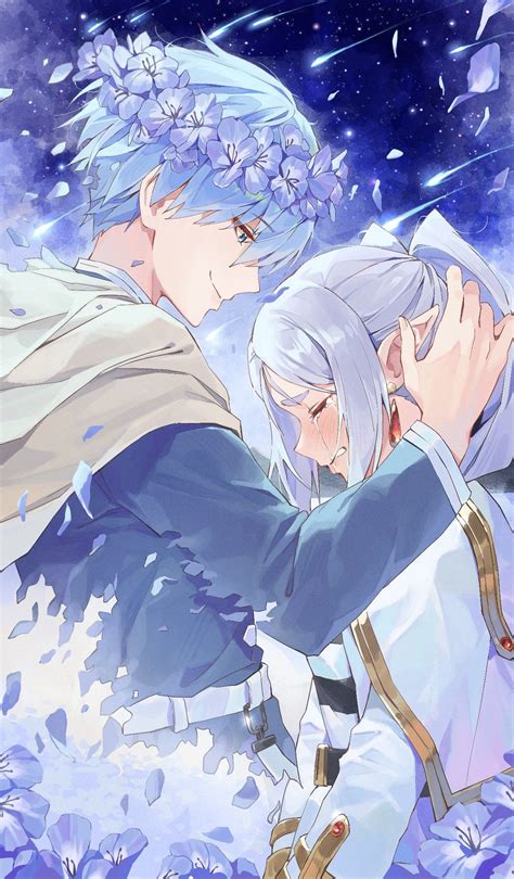 Frieren And Himmel Matching Pfp Anime Ice Magic Scene