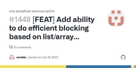 Feat Add Ability To Do Efficient Blocking Based On Listarray
