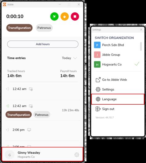 Configuring Language Settings On Jibbles Desktop App