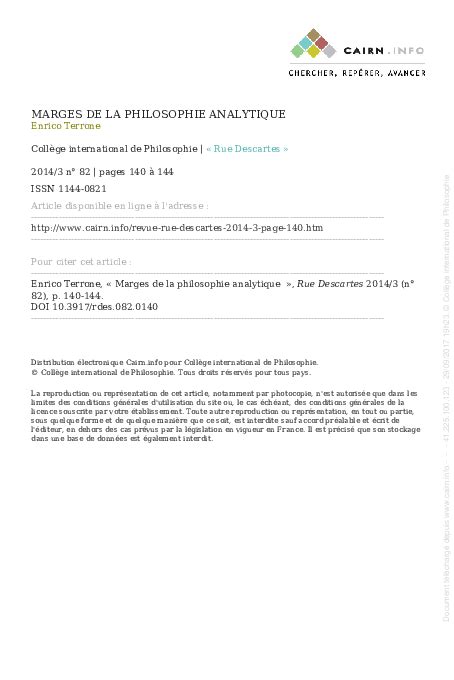 Pdf Philosophie Analytique