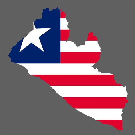 Premium Vector Liberia Map With Flag African Cartography
