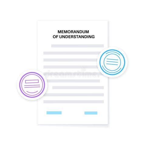 Memorandum Van Overeenstemming Vector Illustratie Illustratie Van