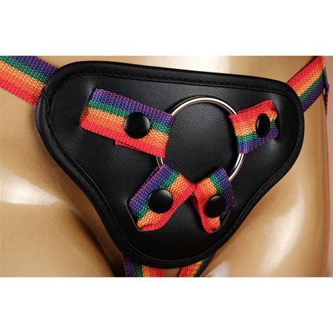 Rainbow Nylon Strap On Harness For Peggingstrap On Harness For Women