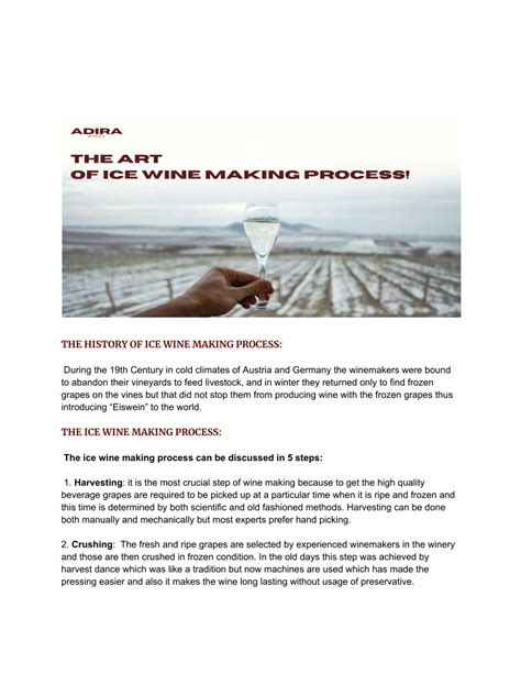 Ice Wine Process At Steven Obrien Blog