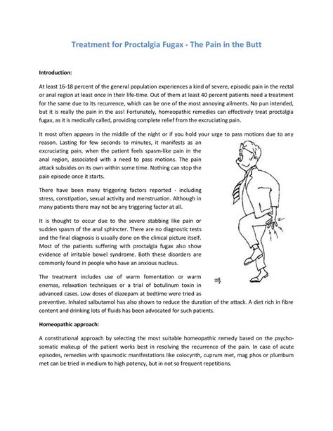 Proctalgia Fugax Symptome Proctalgia Syndromes Update In Diagnosis