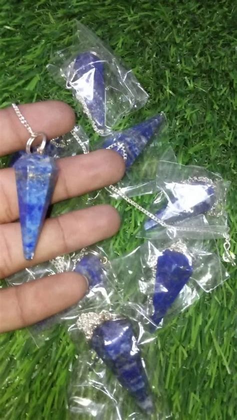 Lapis Blue Crystal Pendulum At Rs 150 Piece Lambi Oty Khambhat Id 26181804162
