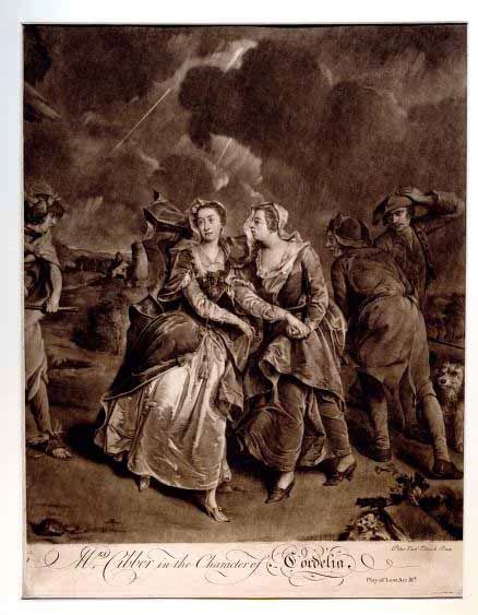 King Lear Mrs Susannah Maria Cibber 1714 1766 As Cordelia 2195  Shakespeares Staging