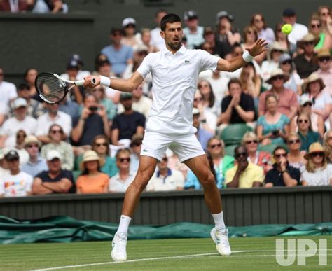 Photo Novak Djokovic Vs Herbert Hurkacz At Wimbledon 2023