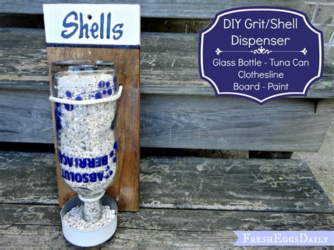 Diy Wine Bottle Chicken Grit Calcium Dispenser Fresh Eggs Daily