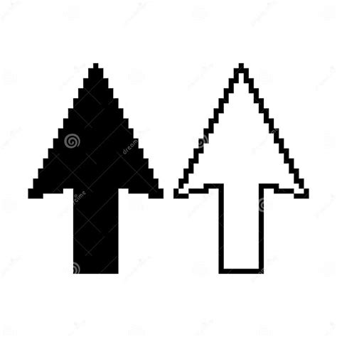 Set Of Arrow Pixel Icon Web Cursor Click Mouse Symbol Computer