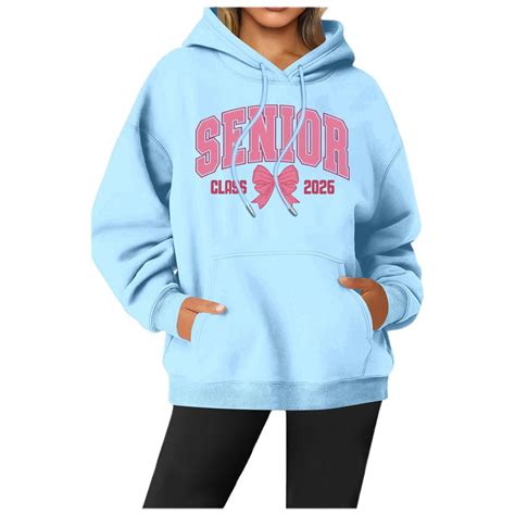 Class Of 2026 Hoodies Women Drawstring Senior Ts Graduation Pullover