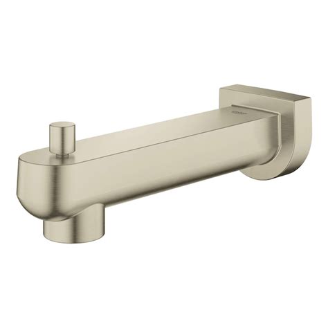 Grohe Brushed Nickel Universal Fit Bathtub Spout With Diverter At