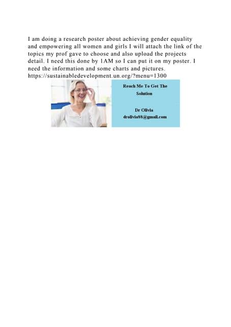 I Am Doing A Research Poster About Achieving Gender Equality And Empdocx