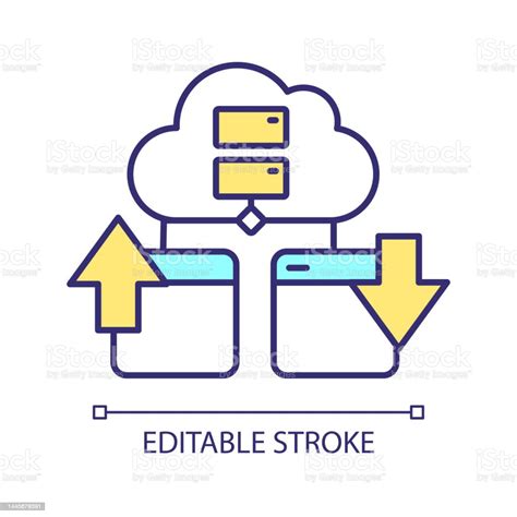 Information Transfer Rgb Color Icon Stock Illustration Download Image