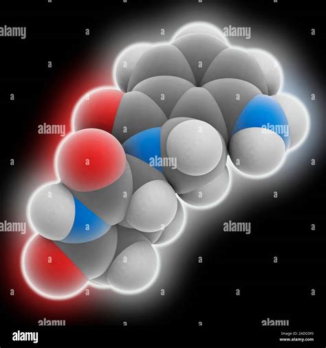 Lenalidomide Molecular Model Of The Drug Lenalidomide C13 H13 N3 O3 This Drug Sold Under