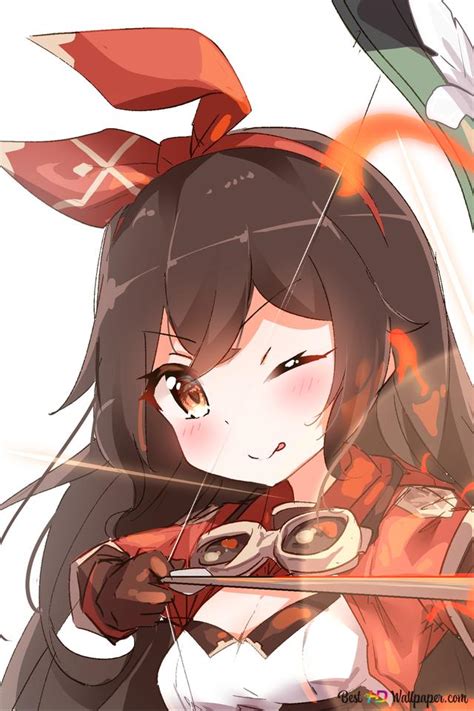 Amber Is Aiming With Bow Genshin Impact K Wallpaper Download