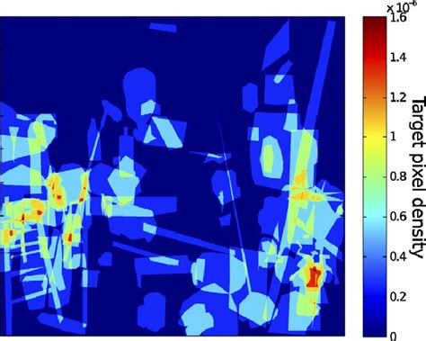 Spatial Heat Map Of Target Object Distribution Across 90 Different